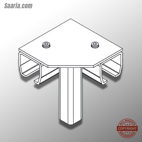 Floor Mount 90 Degree Corner Brackets
